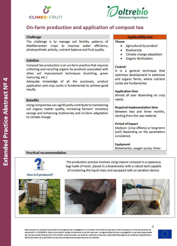 On-farm production and application of compost tea - Organic Farm Knowledge